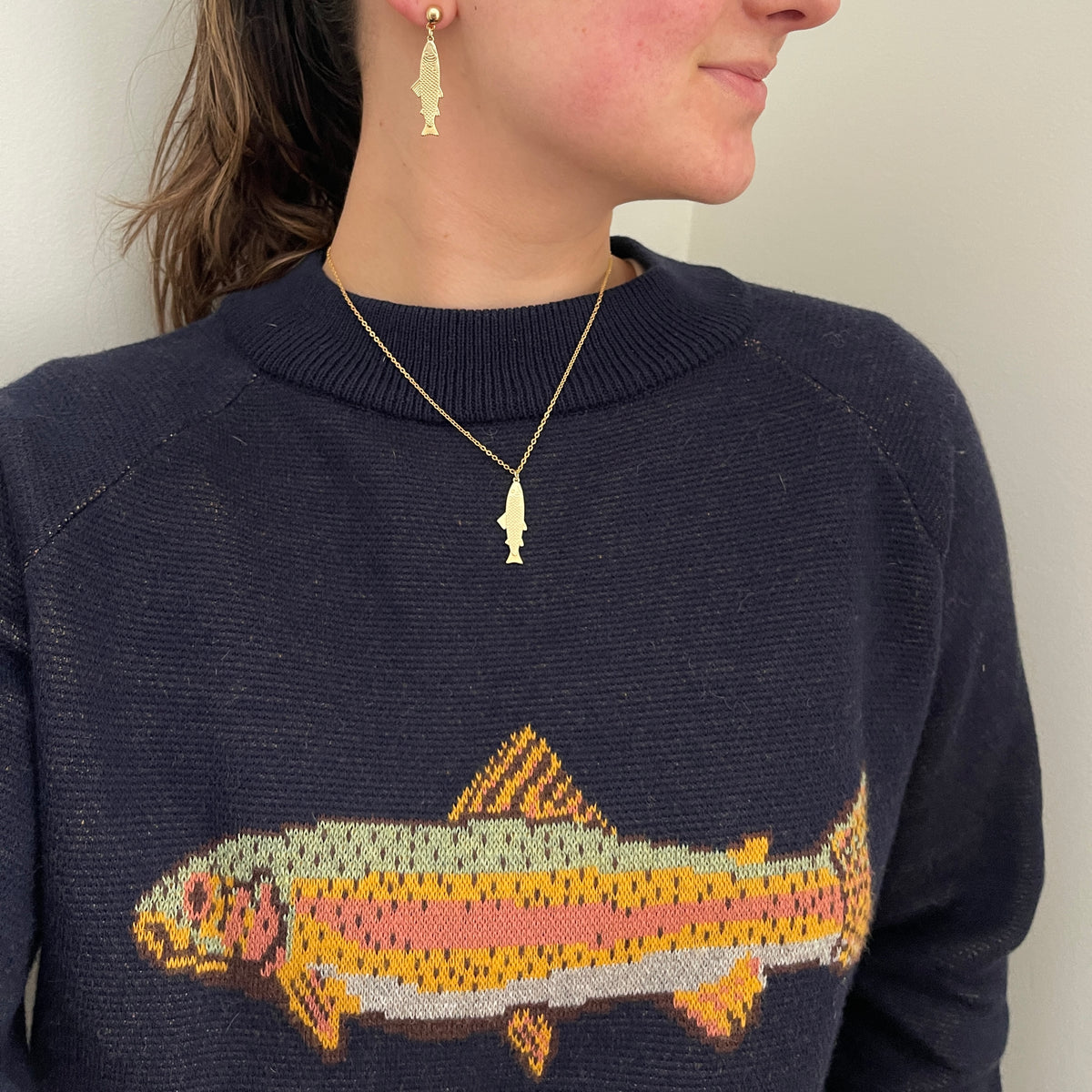 Fish Sweater Passport Blue – The Sage Vintage
