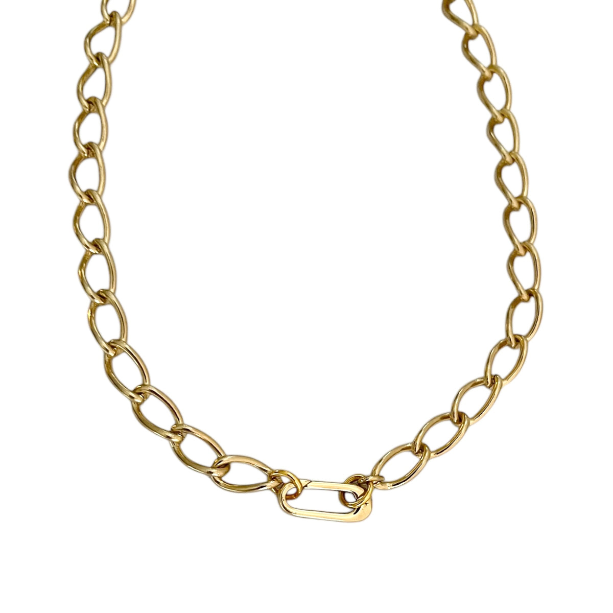 Large Link Chain Charm Holder Necklace - Deadstock – The Sage Vintage